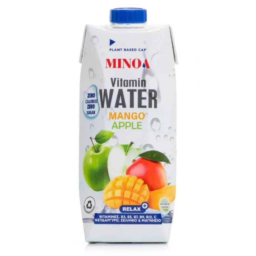 ΜΙΝΟΑ Vitamin Water Mango & Apple 750ml | Greek Deli Goods - Premium ...