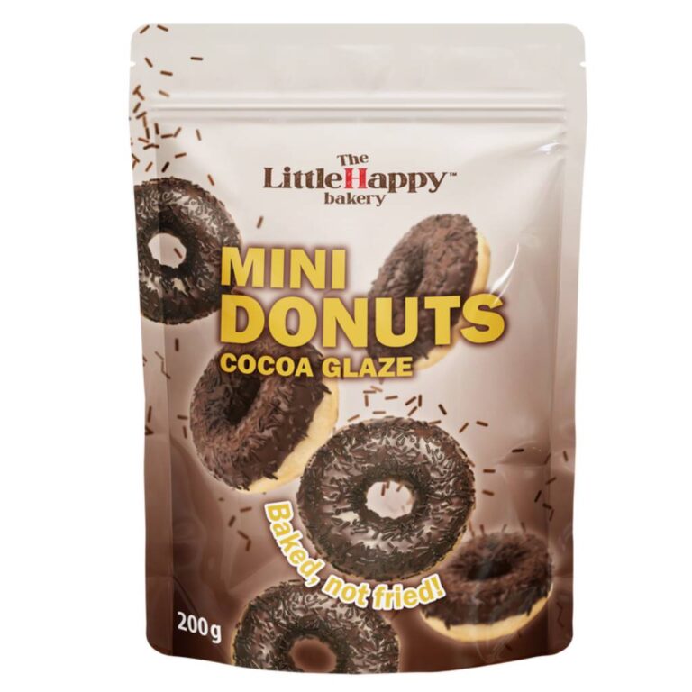 The Little Happy Mini Donuts Cocoa Glaze 200gr | Greek Deli Goods ...